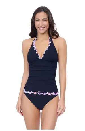 GOTTEX Riga Tricolore Halter Tankini - Black