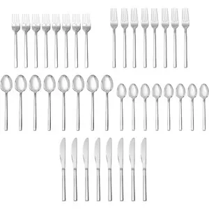 FORTESSA Arezzo Brushed 40-piece Flatware Set - Silver