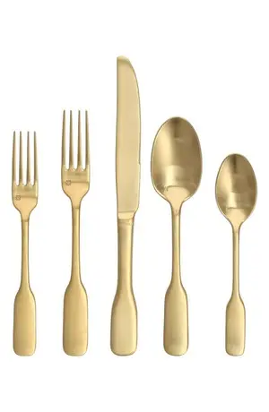 FORTESSA Ashton Brushed 20-piece Flatware Set - Gold