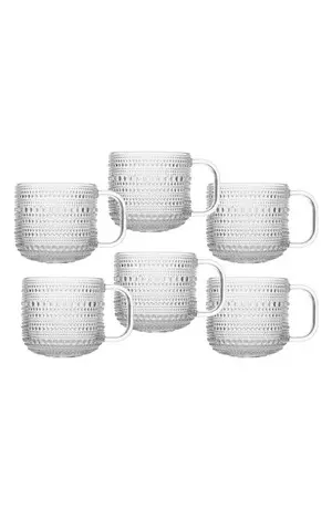 FORTESSA Jupiter Set Of 6 Coffee Cups - Clear