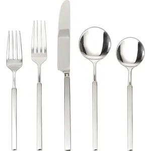 FORTESSA Jaxson Mirrored 20-piece Flatware Set - Silver