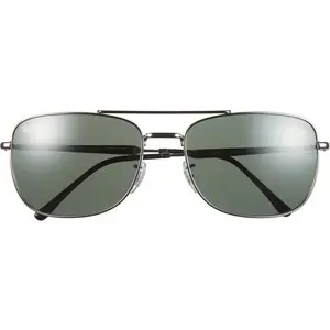Ray-ban Oversized Polarized Rectangular Sunglasses - Gunmetal