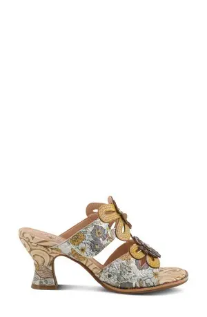 SPRING STEP SHOES Alania Leather Sandal - Yellow Multi