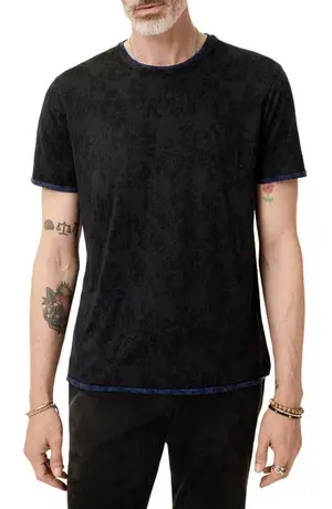 John Varvatos Reyes Reversible Burnout T-shirt - Black
