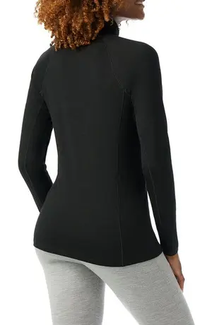 Smartwool Merino Wool Blend Quarter-zip Top - Black