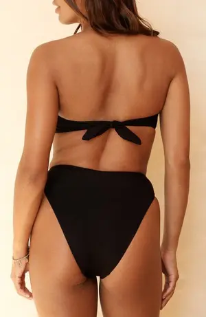 DIPPIN DAISY'S Shay Bandeau Bikini Top - Black
