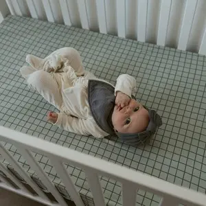 PARKER BABY CO. Crib Sheets - Sage Windowpane
