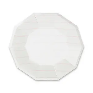 DAYDREAM SOCIETY Frenchie Striped Large Plates - Blush