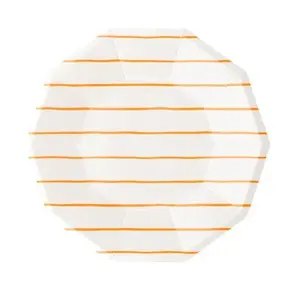 DAYDREAM SOCIETY Frenchie Striped Large Plates - Clementine