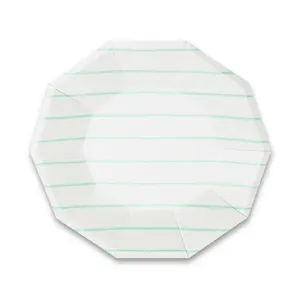 DAYDREAM SOCIETY Frenchie Striped Large Plates - Mint