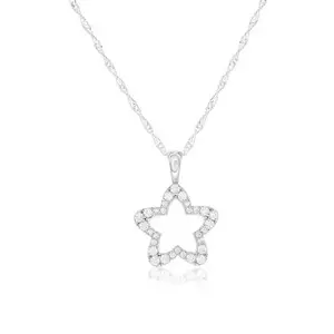 DONATELLO GIAN Name': Sterling Crystal Star Necklace - Silver