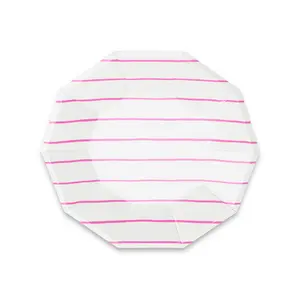 DAYDREAM SOCIETY Frenchie Striped Small Plates - Cerise