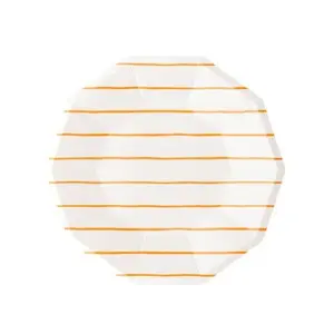 DAYDREAM SOCIETY Frenchie Striped Small Plates - Clementine