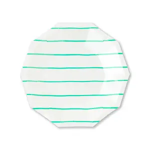 DAYDREAM SOCIETY Frenchie Striped Small Plates - Clover