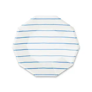 DAYDREAM SOCIETY Frenchie Striped Small Plates - Cobalt