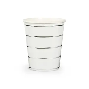 DAYDREAM SOCIETY Frenchie Striped 9 Oz Cups Silver
