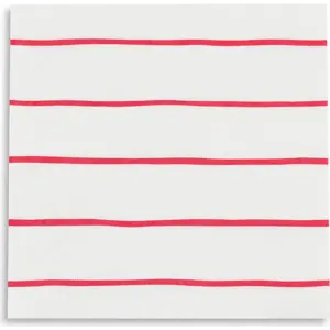DAYDREAM SOCIETY Frenchie Striped Petite Napkins - Candy Apple