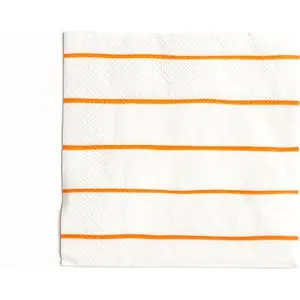DAYDREAM SOCIETY Frenchie Striped Petite Napkins - Clementine