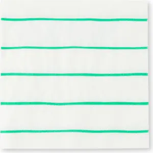 DAYDREAM SOCIETY Frenchie Striped Petite Napkins Clover