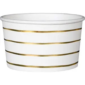 DAYDREAM SOCIETY Frenchie Striped Treat Cups - Gold