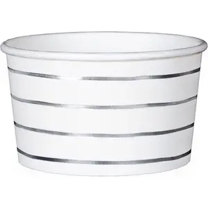 DAYDREAM SOCIETY Frenchie Striped Treat Cups - Silver