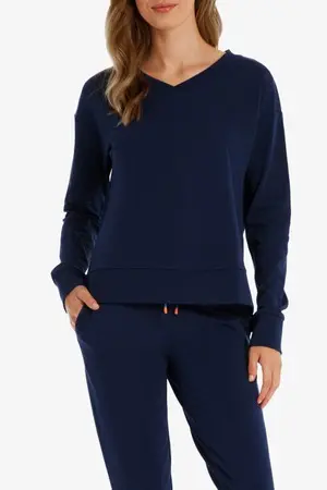 Helen Jon V-neck Pullover - Navy