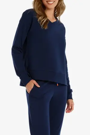 Helen Jon V-neck Pullover - Navy