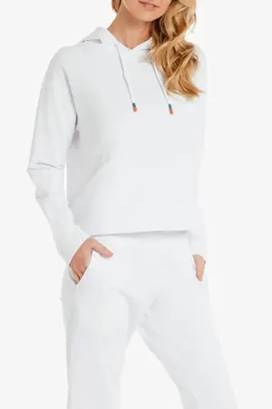 Helen Jon French Terry Hoodie - White