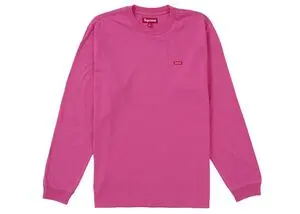 Supreme Small Box Long Sleeve Tee Shirt - Pink