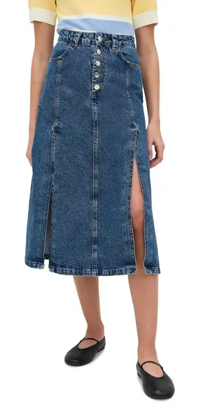 ALIGNE Troy Midi Denim Skirt