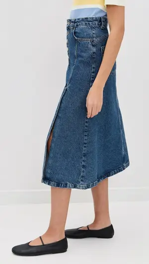 ALIGNE Troy Midi Denim Skirt