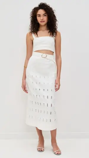 AMUR Gabi Textured Twill Top