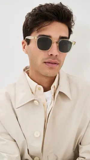 Garrett Leight Ace Ii Rectangle Sunglasses