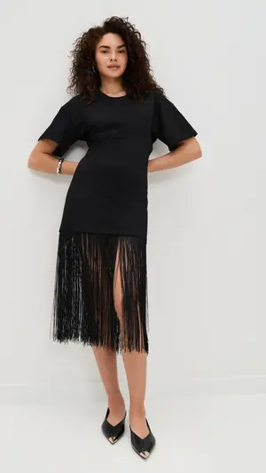 Pixie Market Fringe Jersey Dress