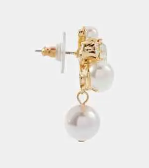 JENNIFER BEHR Bristol Crystal And Faux Pearl Earrings - Gold