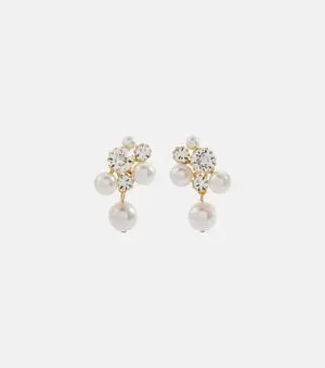 JENNIFER BEHR Bristol Crystal And Faux Pearl Earrings - Gold