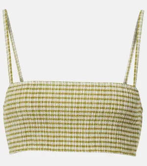 Vince Gingham Bra Top - Green