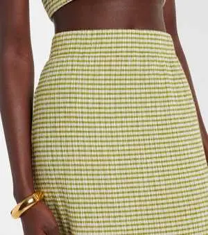 Vince Gingham Midi Skirt