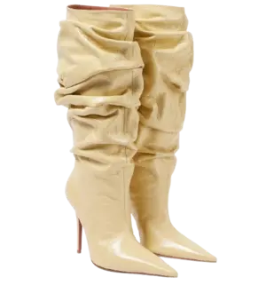 Amina Muaddi Anok 105 Leather Over-the-knee Boots