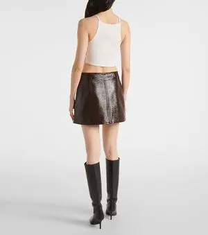 COURREGES Courrèges Ribbed-knit Cutout Tank Top - White