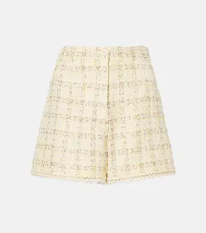 Giambattista Valli Checked Cotton-blend Shorts