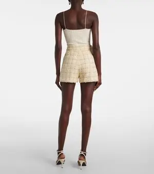 Giambattista Valli Checked Cotton-blend Shorts