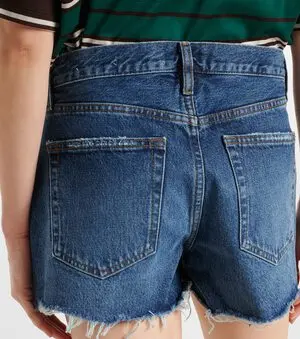 FRAME The Hang Mid-rise Denim Shorts - Blue