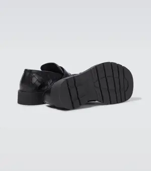 Bottega Veneta Haddock Intrecciato Leather Loafers