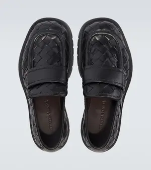 Bottega Veneta Haddock Intrecciato Leather Loafers
