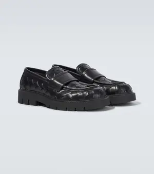 Bottega Veneta Haddock Intrecciato Leather Loafers