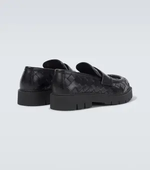 Bottega Veneta Haddock Intrecciato Leather Loafers