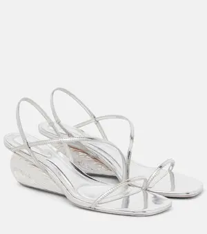 Simkhai Bridget Wedge Sandals - Silver