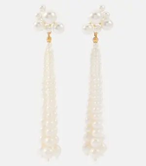 JENNIFER BEHR Charlena Drop Earrings With Pearls - Gold