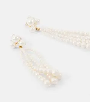 JENNIFER BEHR Charlena Drop Earrings With Pearls - Gold